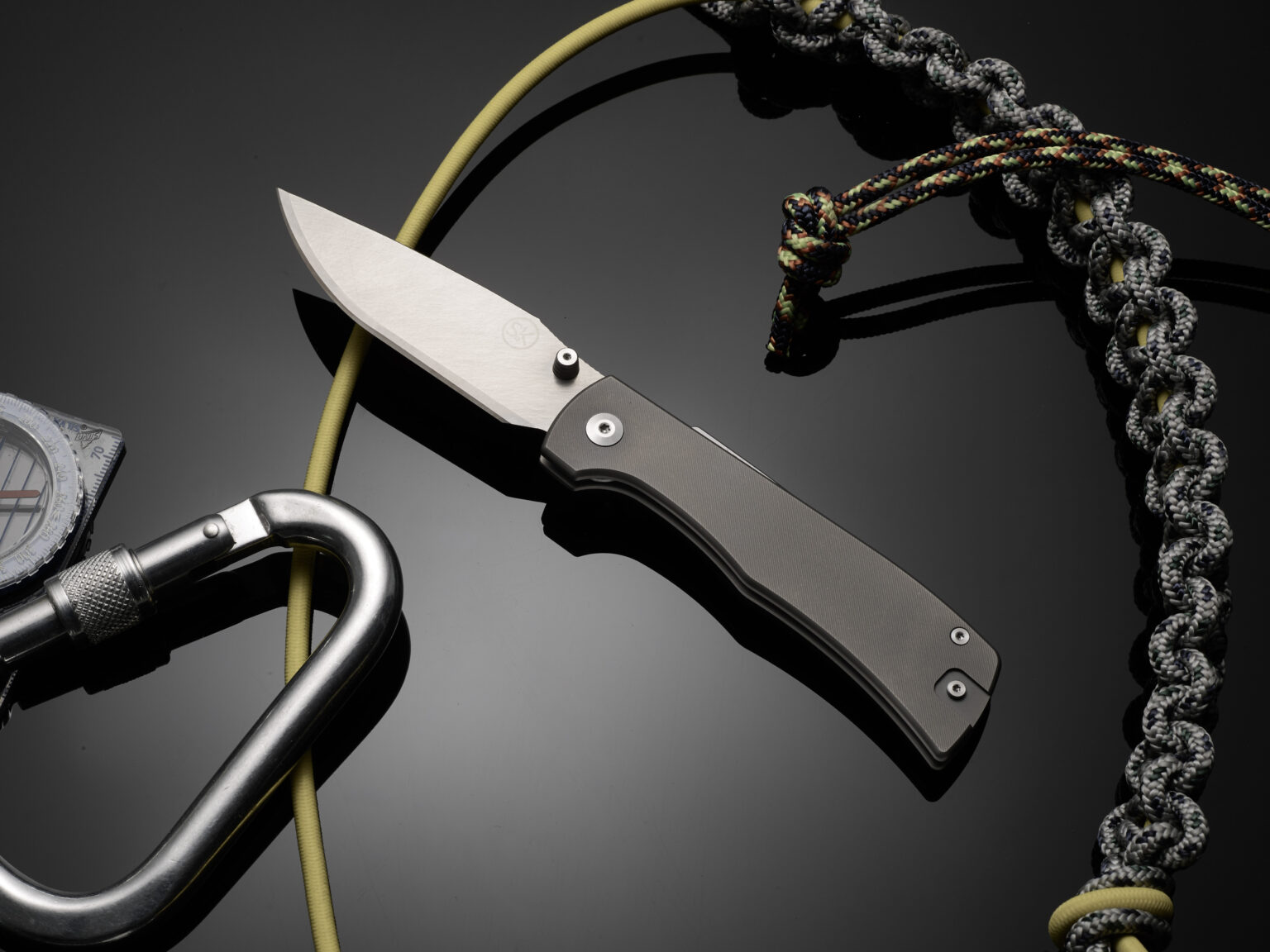 Monza Titanium Space Gray - Sandrin Knives USA